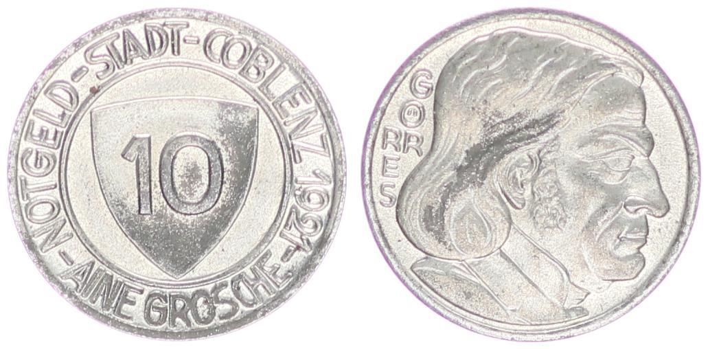 Deutschland Coblenz 10 Pfennig 1921 CH UNC | MA-Shops