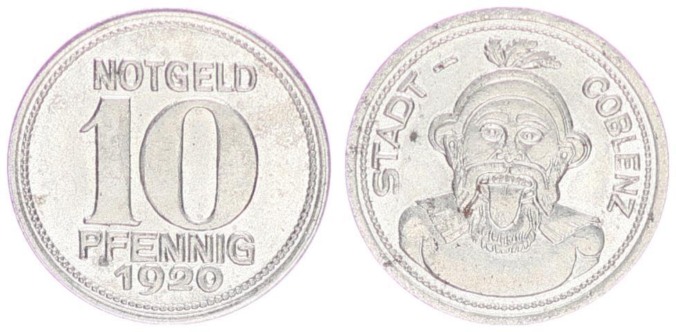 Deutschland Coblenz 10 Pfennig 1920 CH UNC | MA-Shops