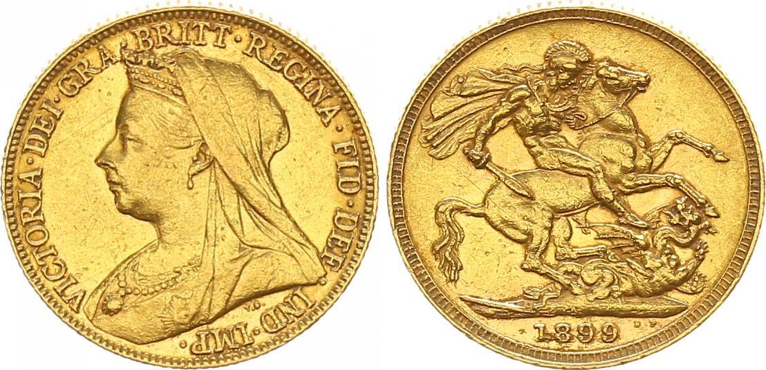 Großbritannien - Australien 1 Sovereign GB Sovereign 1899 M Melbourne ...