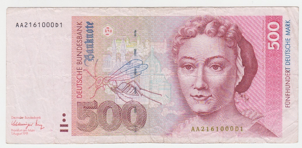 Deutschland 500 DM Banknote 1991 stärker gebraucht | MA-Shops
