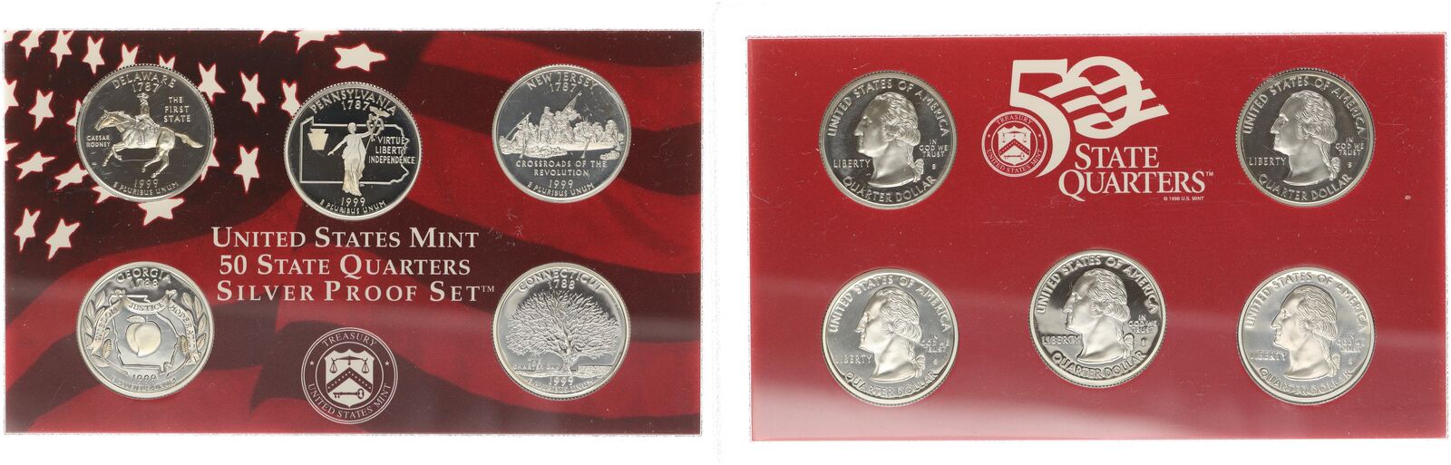 USA 1999 United States 9-Coin Proof Set - US Mint OGP - San Francisco ...