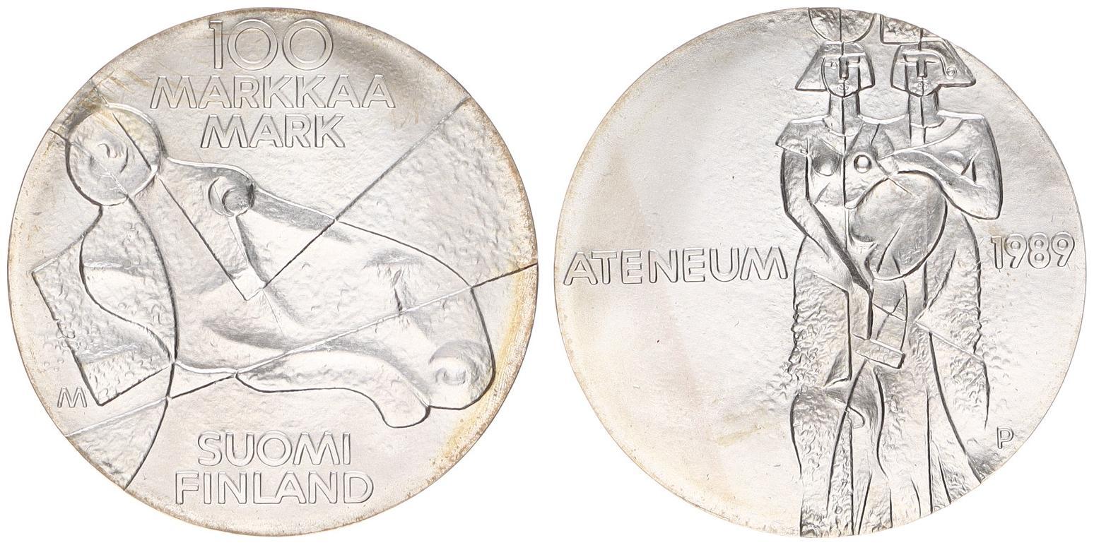100 Markkaa 1989 - Suomi Finland Ateneum UNC. | MA-Shops