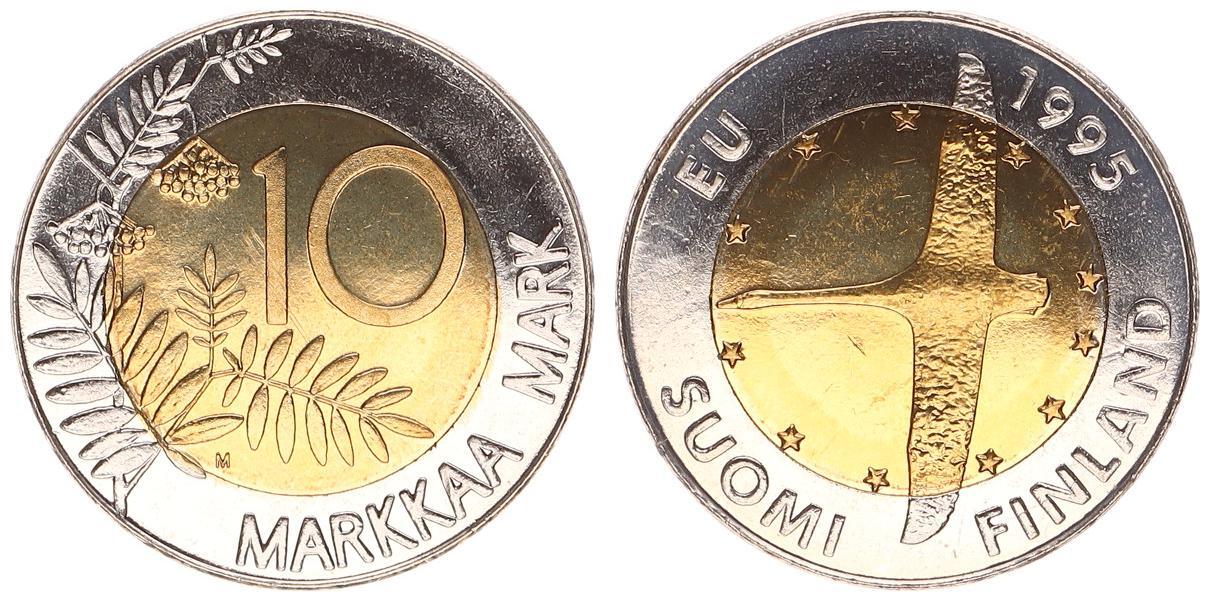 Finland Finnland 10 Markkaa 1995 European Unity UNC. | MA-Shops