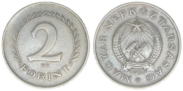 Ungarn 2 Forint 1950 VF-EF | MA-Shops