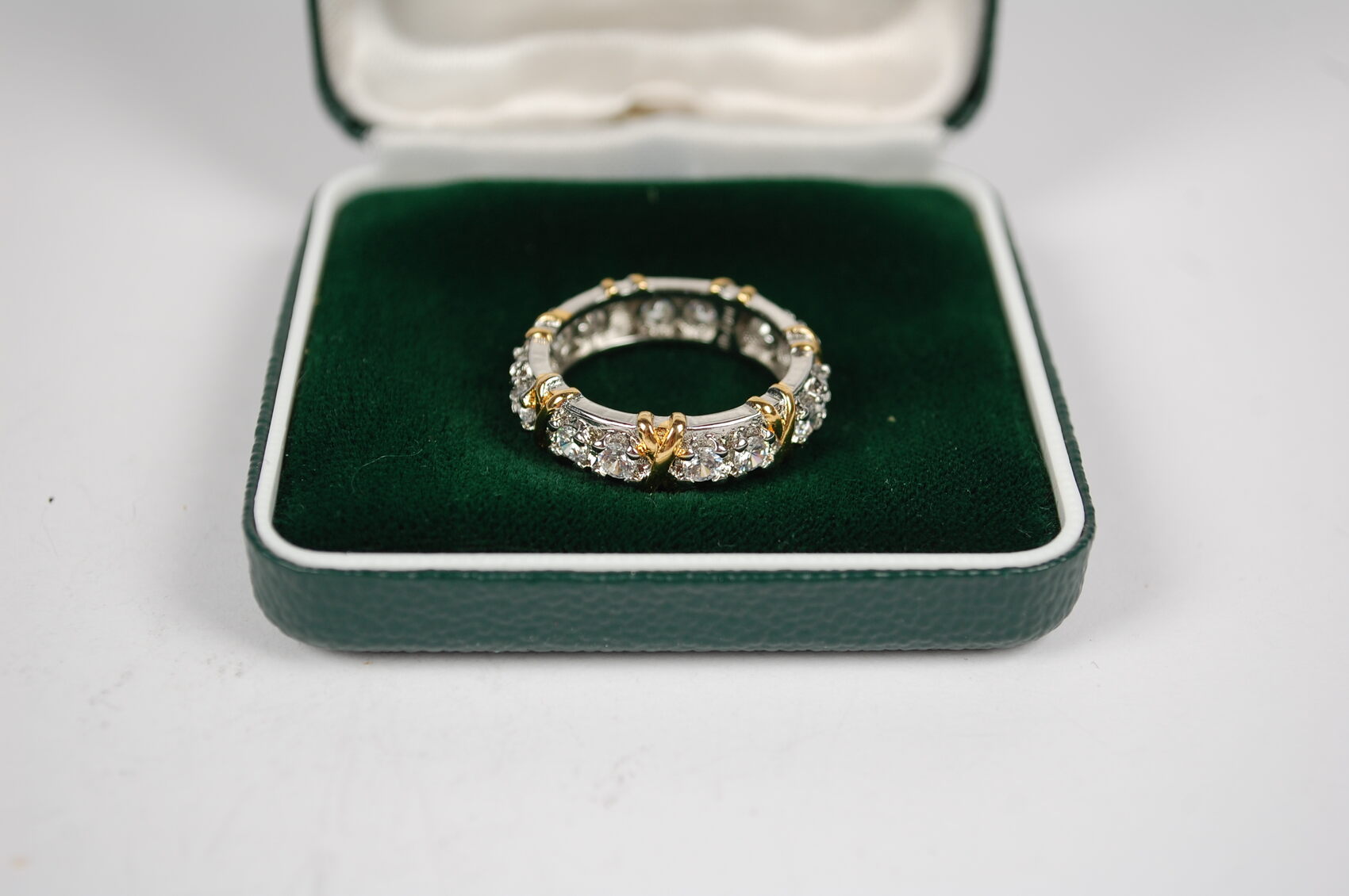 Memoire Ring mit Zirkonen, 10K Gold, Ringgröße 56 | MA-Shops