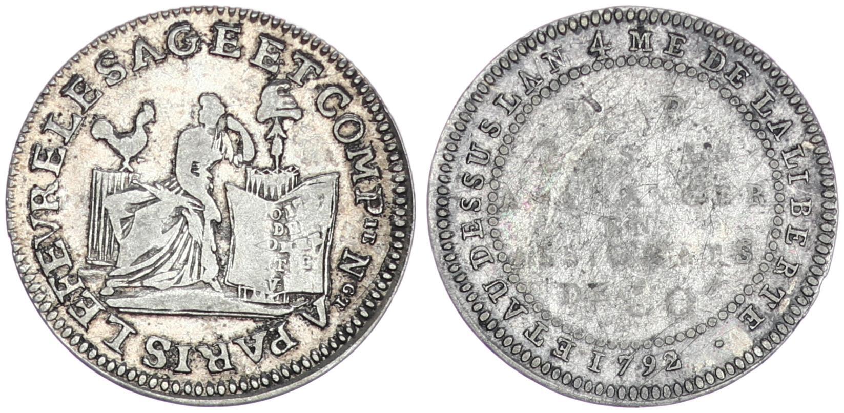 Frankreich - Revolution - Paris 1792 Paris Frankreich 20 Sols de ...