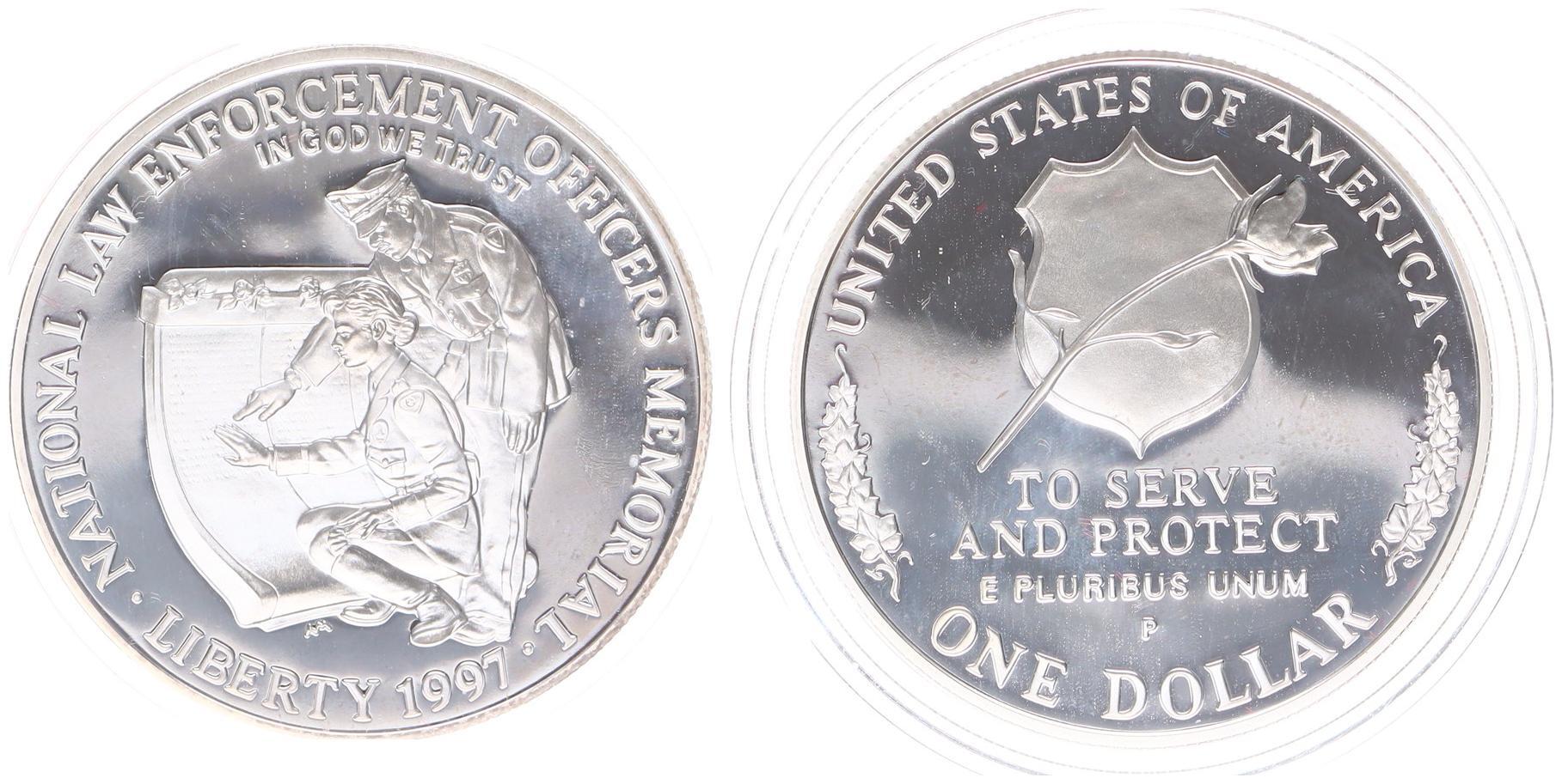 $ 1 - One Dollar USA 1 Dollar 1997, National Law Enforcement Memorial ...