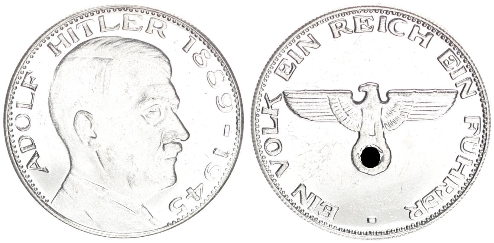 3. Reich Adolf Hitler Medaille Ein Volk, ein Reich, ein Führer 1889 ...
