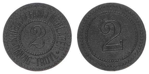 Polen / Danzig 2 Pfennig Kriegsgefangenenlager Danzig-Troyl VF-EF | MA ...