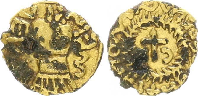 Antike - Völkerwanderung- Merowinger AV Tremissis - Gold ca. 570-670 ...