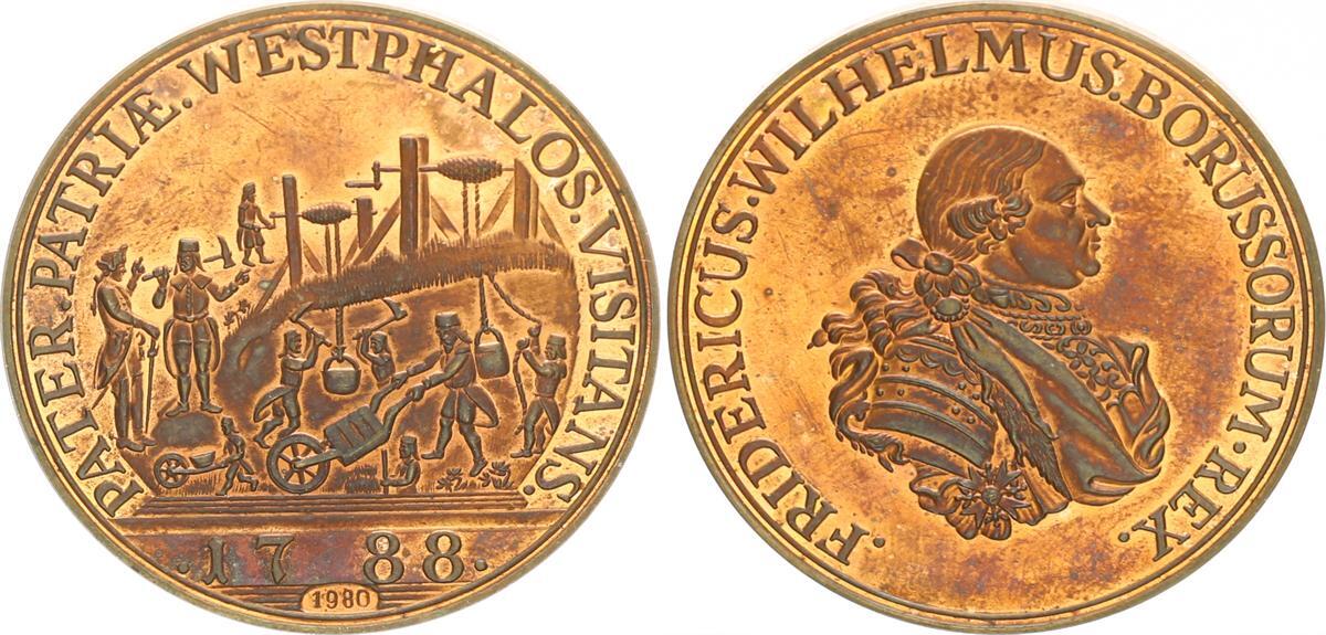 Geschichte des Bergbaus Medaille Bronze 1788/1980 MEDAILLE,⚒ PREUSSAG ...
