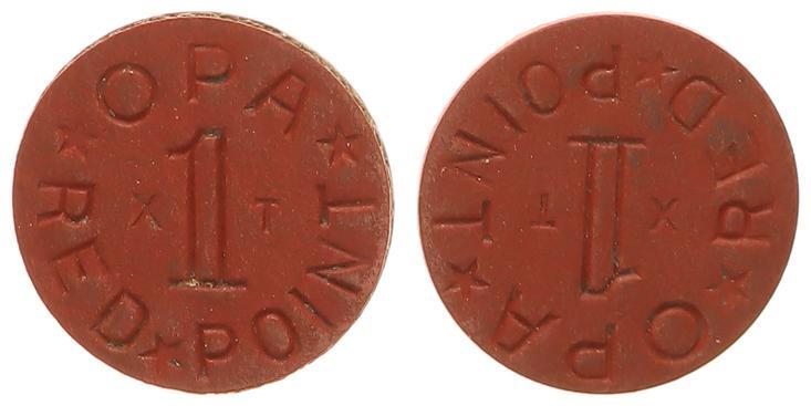 1942-1945 US Ration Token EF | MA-Shops