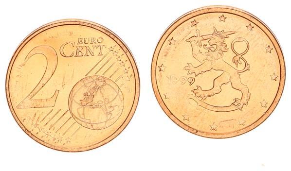 Finnland 2 Cent Kursmünze 1999 prägefrisch Besseres Jahr !!! UNC | MA-Shops