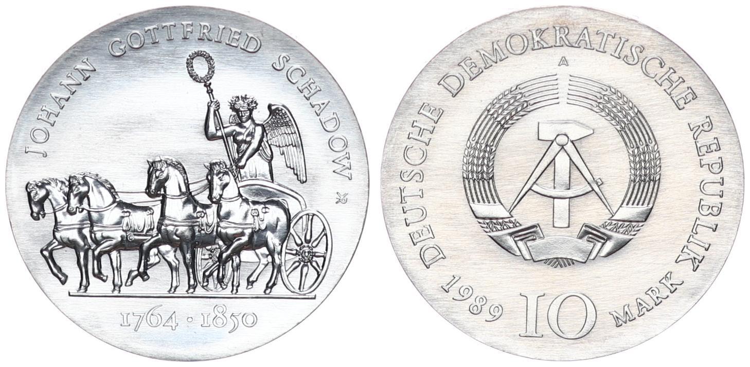 1989 A DDR 10 Mark 1989 Johann Gottfried Schadow BU | MA-Shops