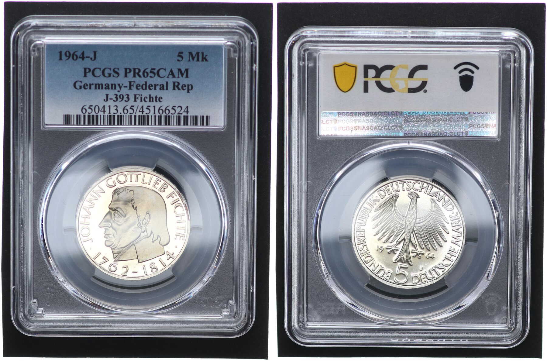 Bundesrepublik Deutschland - BRD 1964 J 5 Mark Johann Gottlieb Fichte ...