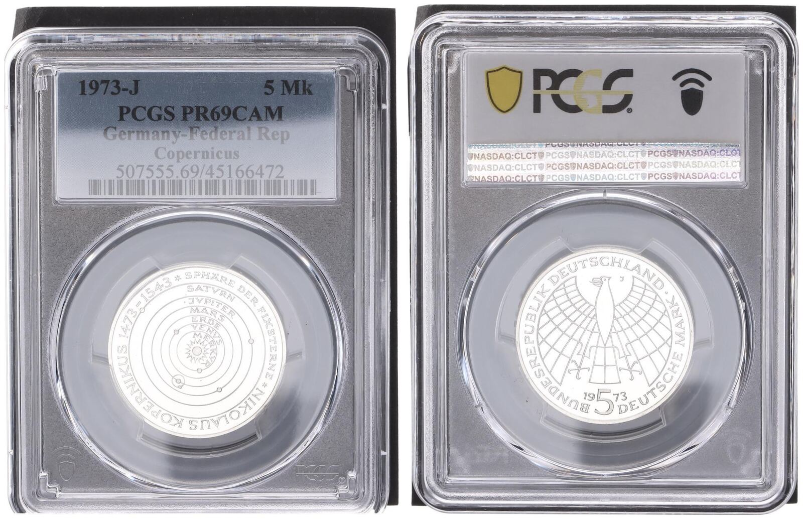 Germany-Federal Rep 5 Mark 1973-J 5 DM 1973 Nikolaus Kopernikus ...