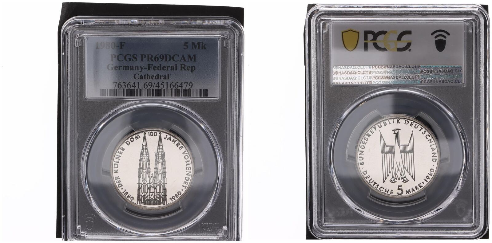 Germany-Federal Rep 5 Mark 1980-F 5 DM 1980 Kölner Dom Polierte Platte ...