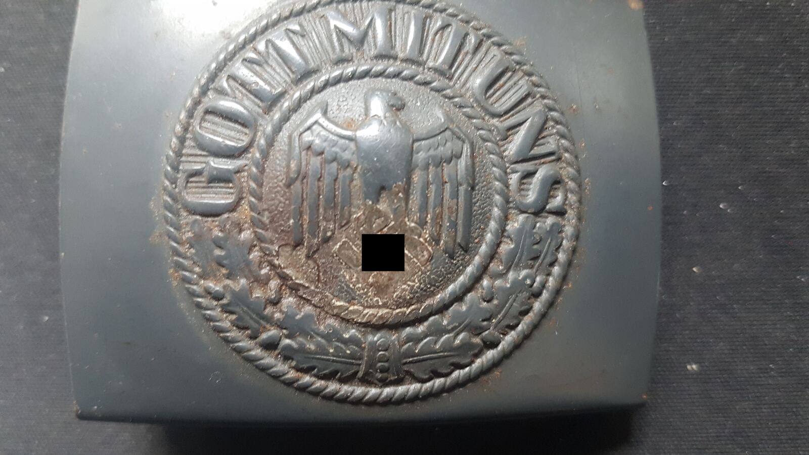 Deutschland /3. Reich Polizei Kasten Koppelschloss Gott mit uns, mit ...