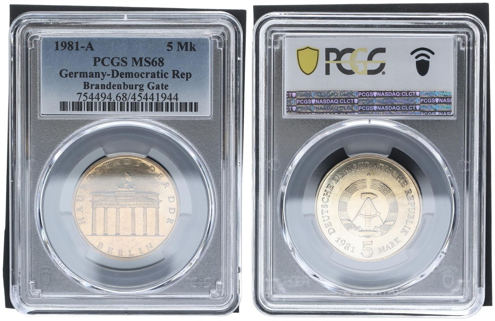 Germany-Democratic Rep 1981-A DDR 5 Mark Brandenburger Tor 1981 A ...