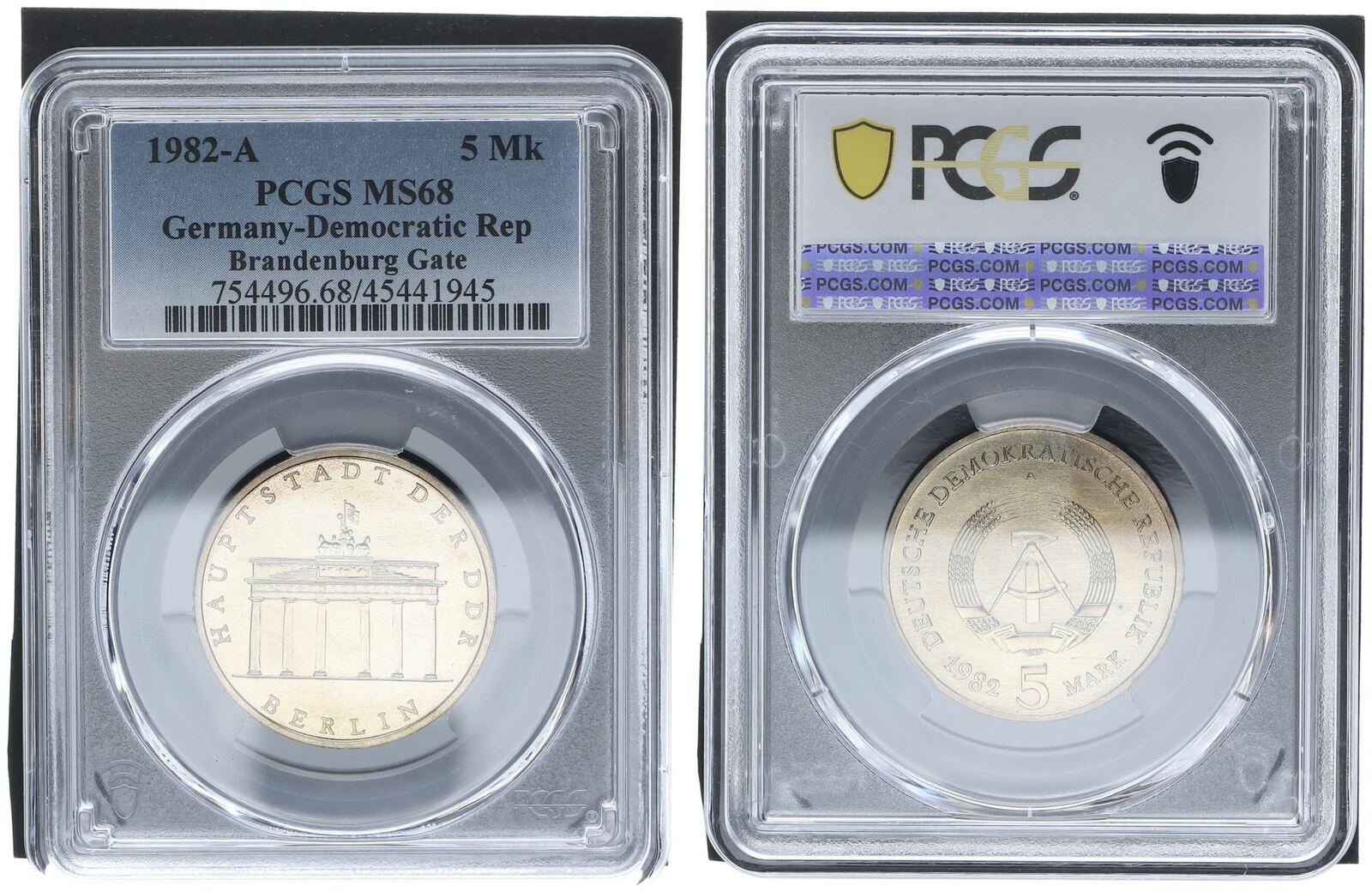 Germany-Democratic Rep 1982-A DDR 5 Mark Brandenburger Tor 1982 A ...