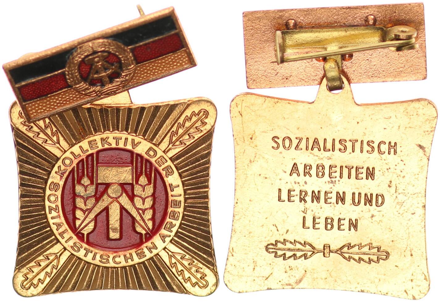 DDR ab 1966 Medaille Kollektiv der sozialistischen Arbeit guter Zustand ...