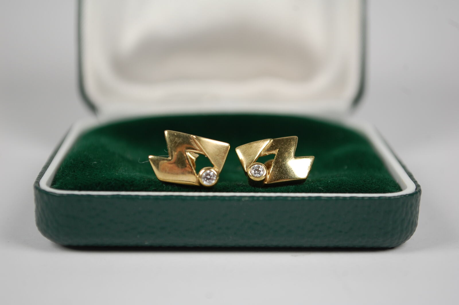 Ohrringe, 333 Gold, mit Zirkonen, 2g, 1,2cm groß | MA-Shops