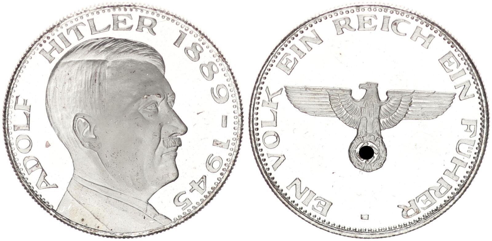 3. Reich Adolf Hitler Medaille Ein Volk, ein Reich, ein Führer 1889 ...