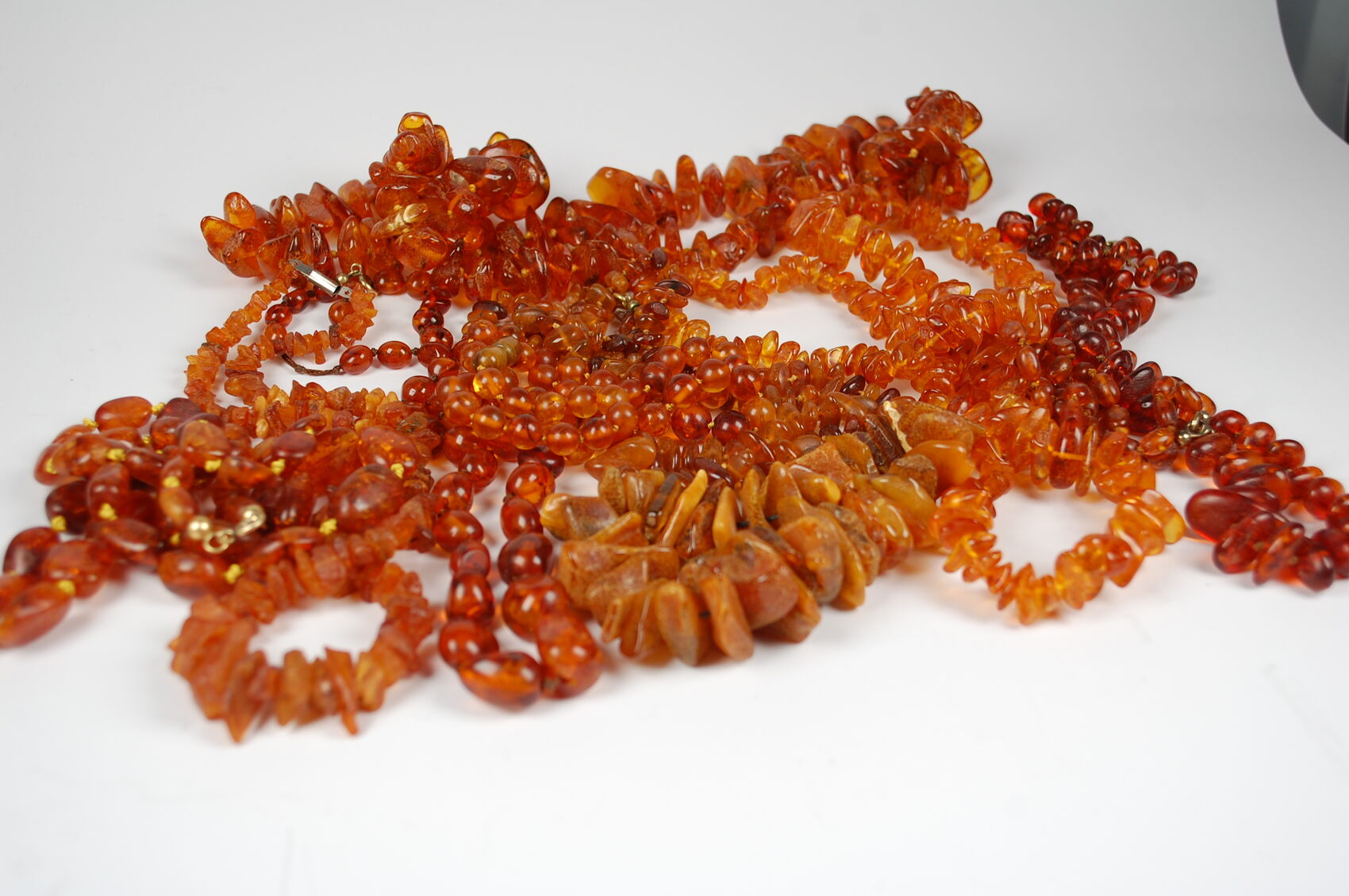 Bernsteinketten Konvolut, 286g, 10Stück insgesamt | MA-Shops