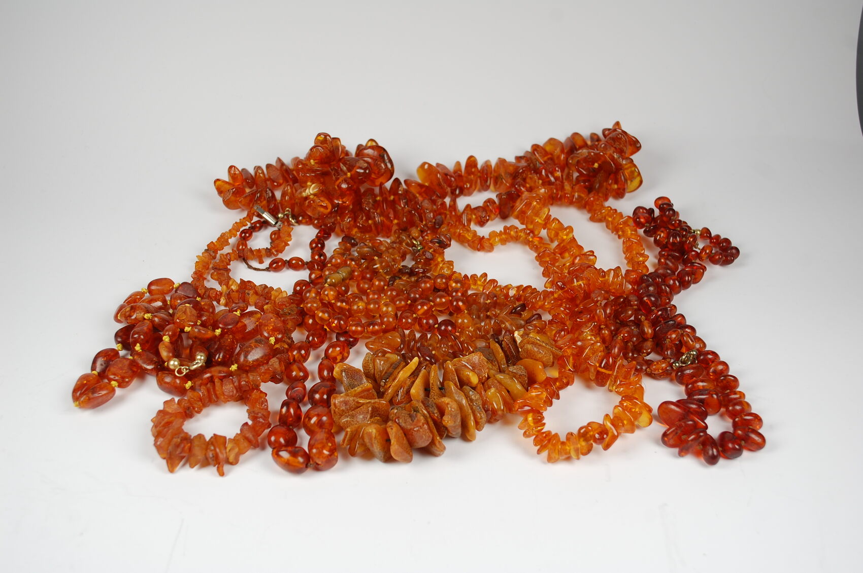 Bernsteinketten Konvolut, 286g, 10Stück insgesamt | MA-Shops