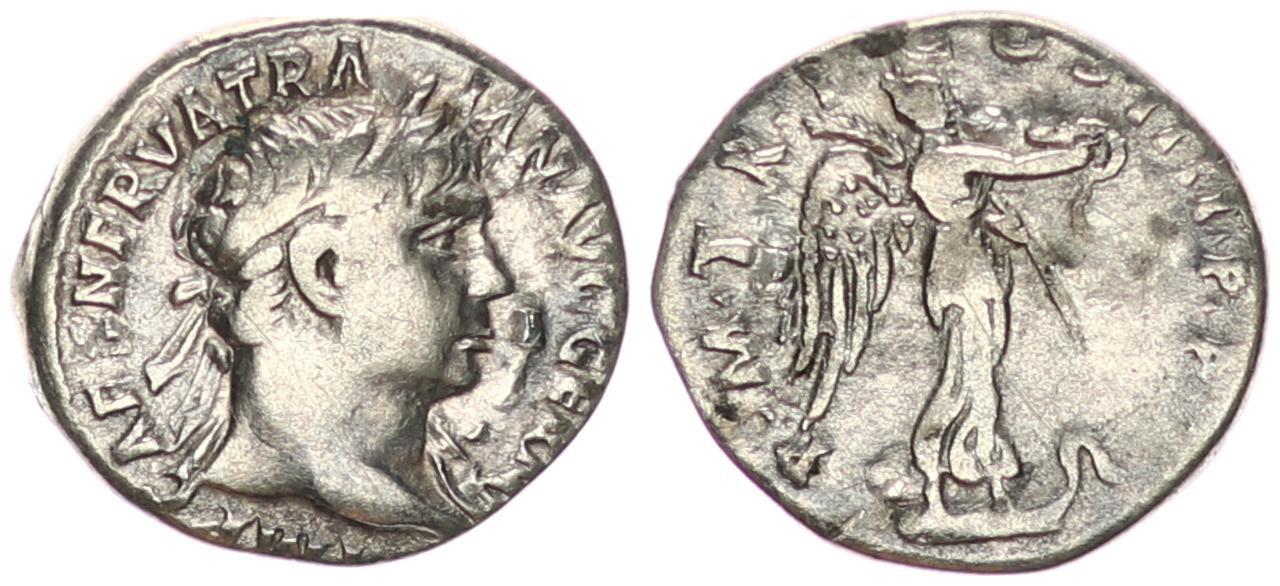 ROMAN EMPIRE - römische Kaiserzeit AR Denarius Trajan, AD 98-117 Antike ...