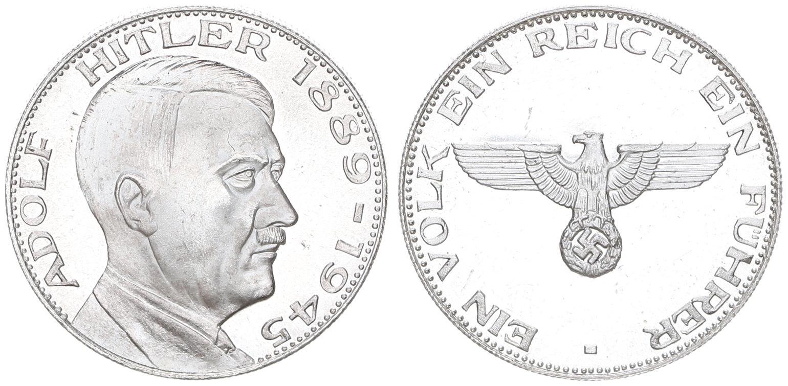 3. Reich Adolf Hitler Medaille Ein Volk, ein Reich, ein Führer 1889 ...