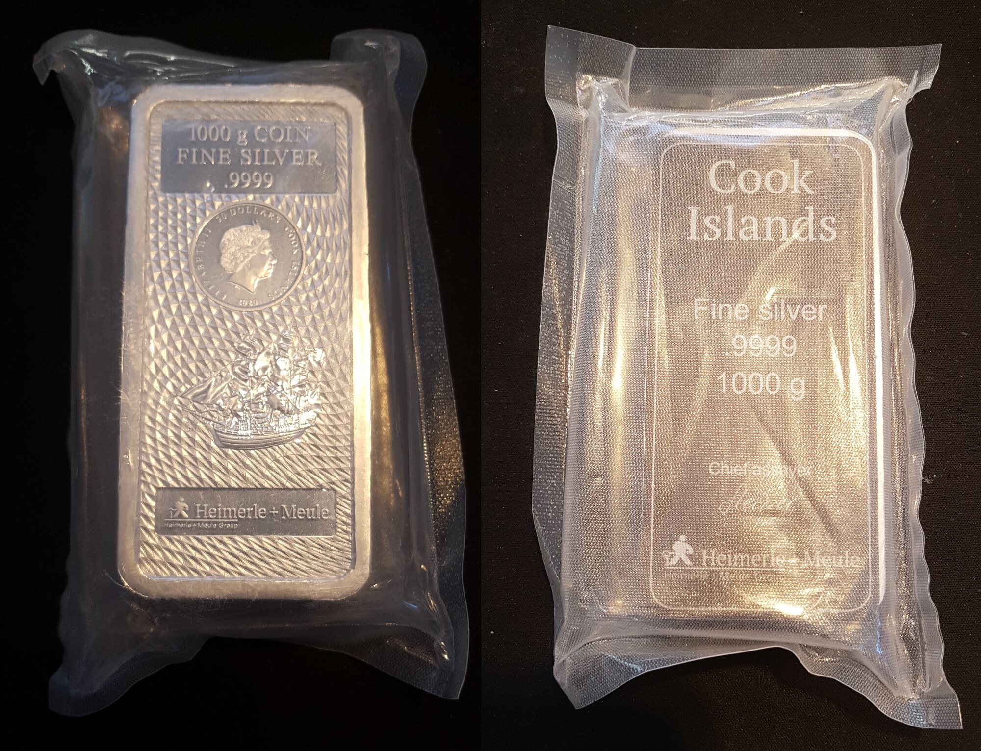 2020 1 kg Silber Cook Islands Münzbarren Original Verpackt | MA-Shops