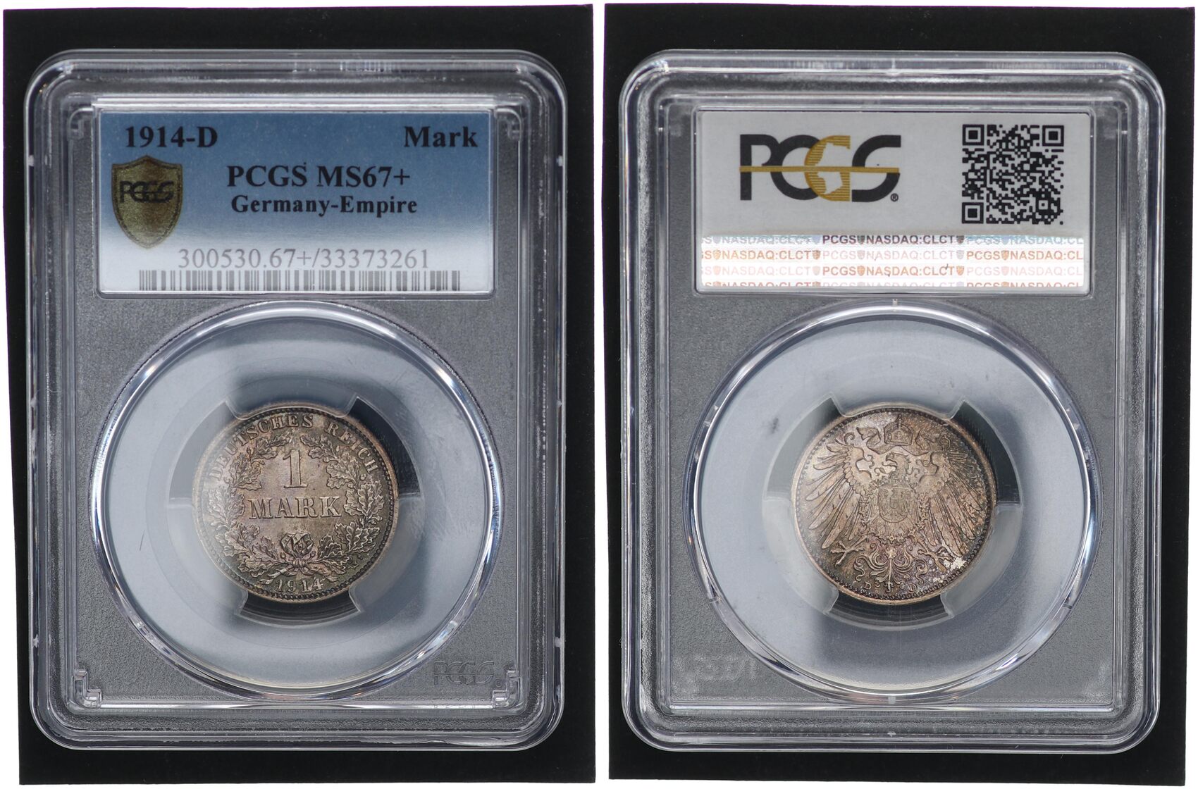 Germany Empire - Deutsches Kaiserreich Kaiserreich 1 Mark 1914 D - Munich Mint - Silber PCGS J ...