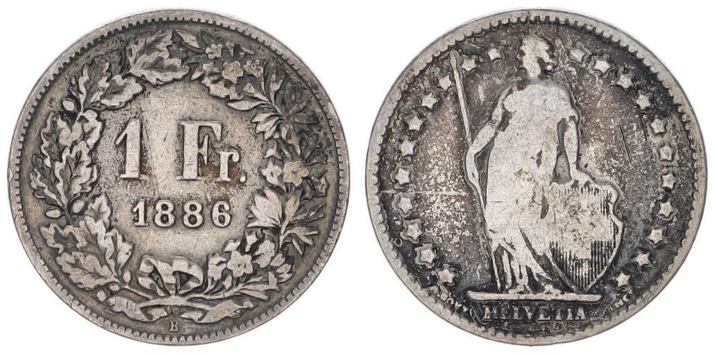 Schweiz 1 Franken 1886 F-VF | MA-Shops