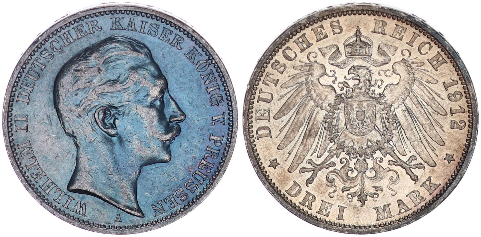 Preussen - Deutsches Kaiserreich 3 Mark 1912 A Preussen 3 Reichsmark ...