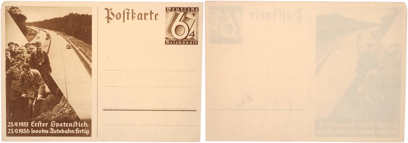 3. Reich 1936 Postkarte mit Adilf Hitler guter Zustand | MA-Shops