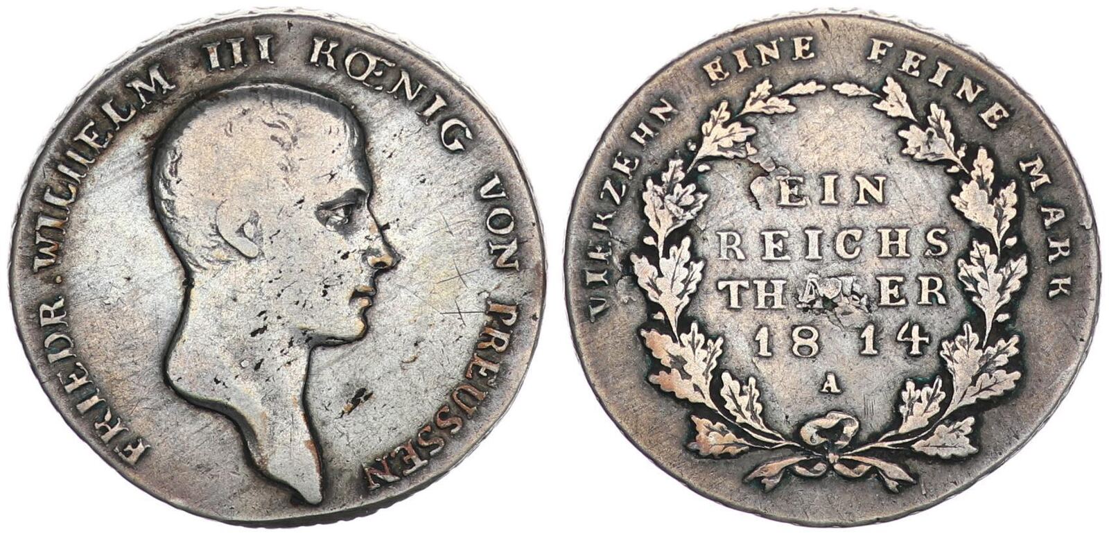 Preußen 1 Taler 1814 A Friedrich Wilhelm III VF | MA-Shops