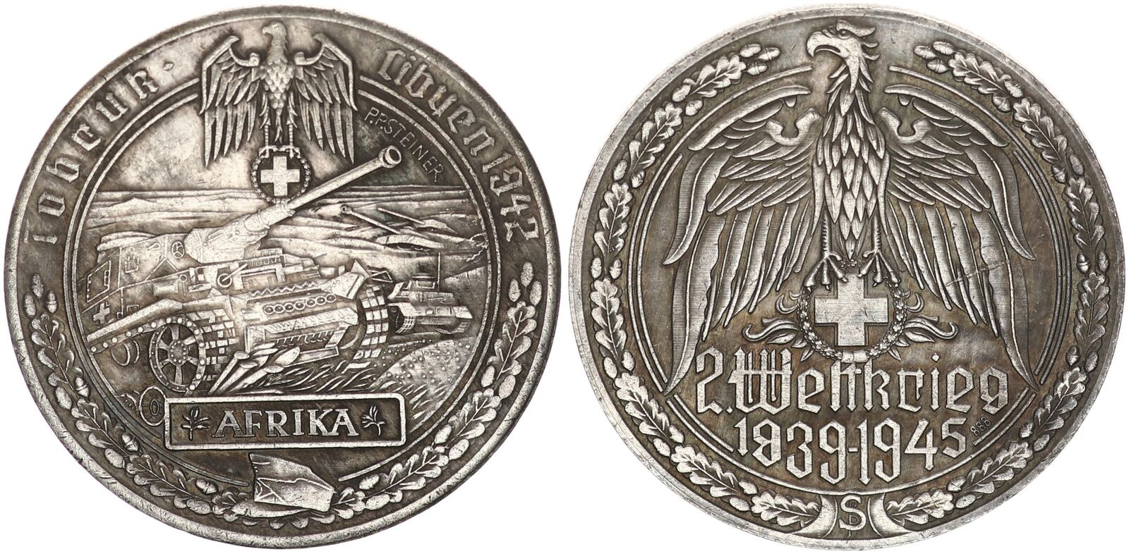 3. Reich Medaille Tobruk Libyen 1942 Afrika VF-EF Nachprägung | MA-Shops