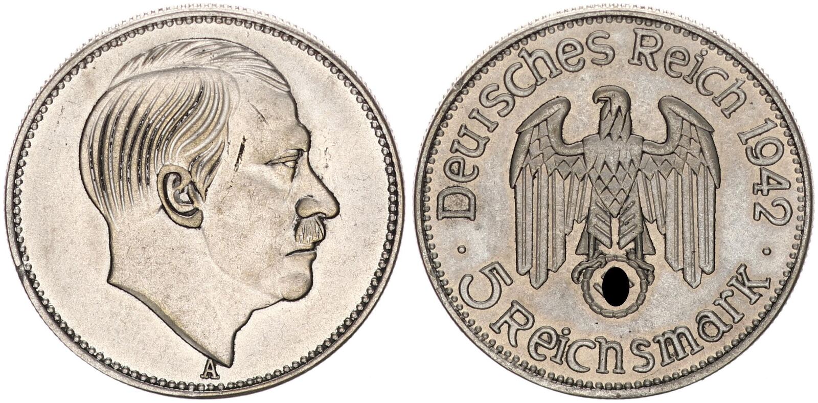 3. Reich Medaille Deutsches Reich 5 Reichsmark VF-EF Nachprägung | MA-Shops