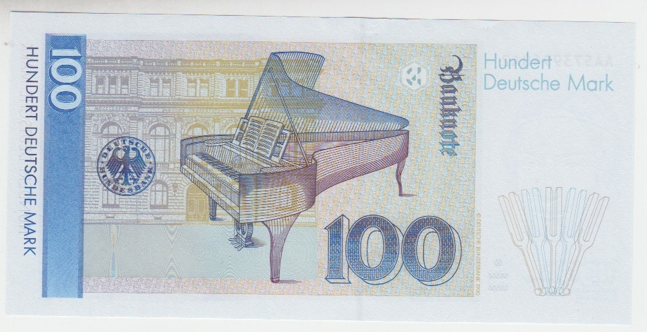 Deutschland 100 DM Banknote 1989, Clara Schumann GEM UNC | MA-Shops