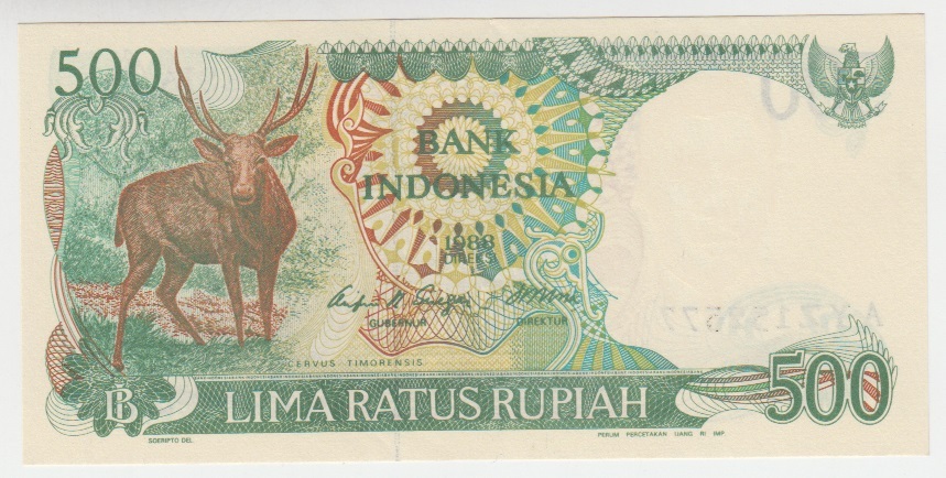 1988 Indonesien, 500 Lima Ratus Rupiah Banknote GEM UNC | MA-Shops