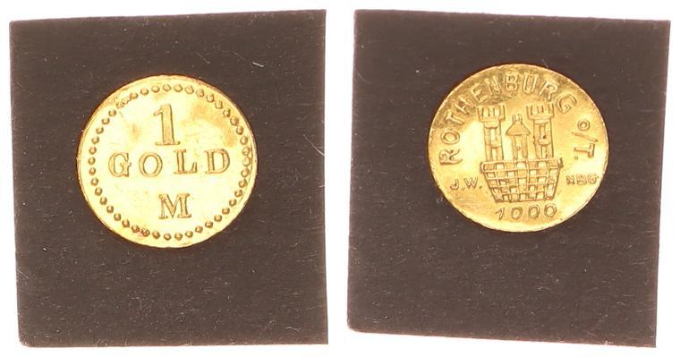Deutschland ohne Jahr,(1924) Goldmedaille Nürnberg J. Wild 1 Goldmark ...