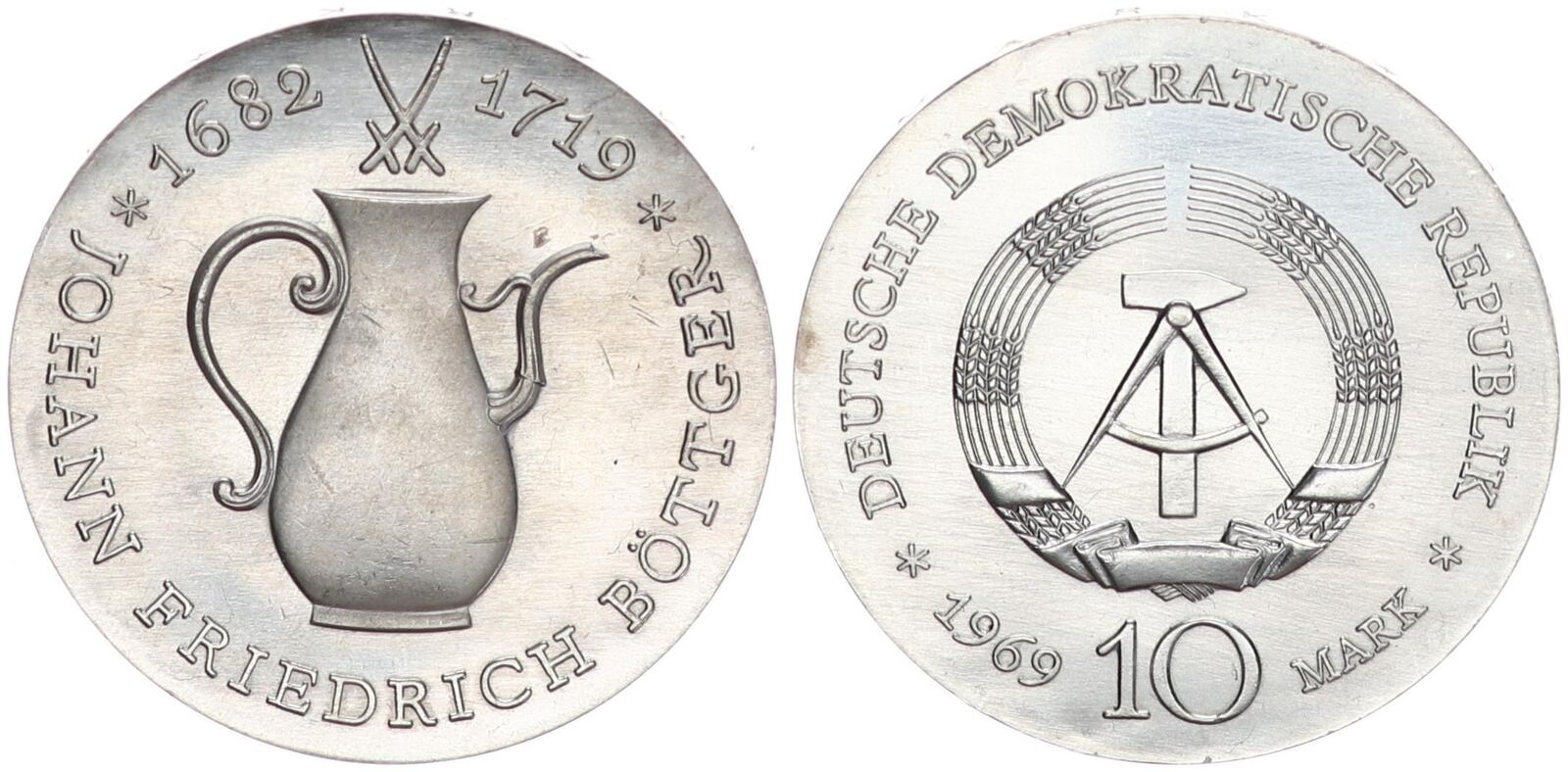 DDR 10 Mark 1969 Johann Friedrich Böttger CH UNC | MA-Shops