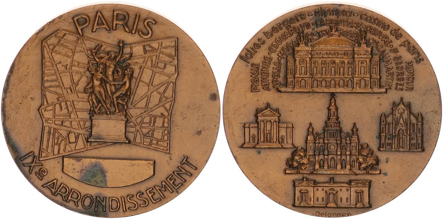 Frankreich Medaille 1985 Paris Arrondissement VF-EF | MA-Shops