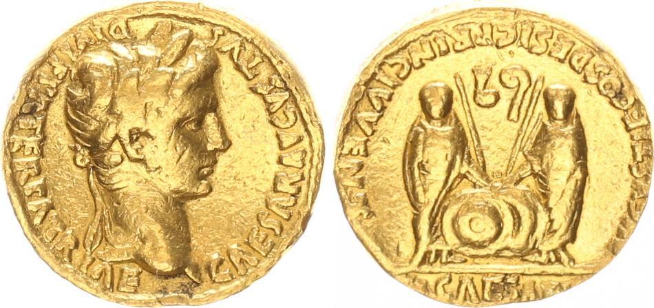 Antike - Römische Kaiserzeit - Augustus AV Aureus 27 B.C.-14 P.C ...
