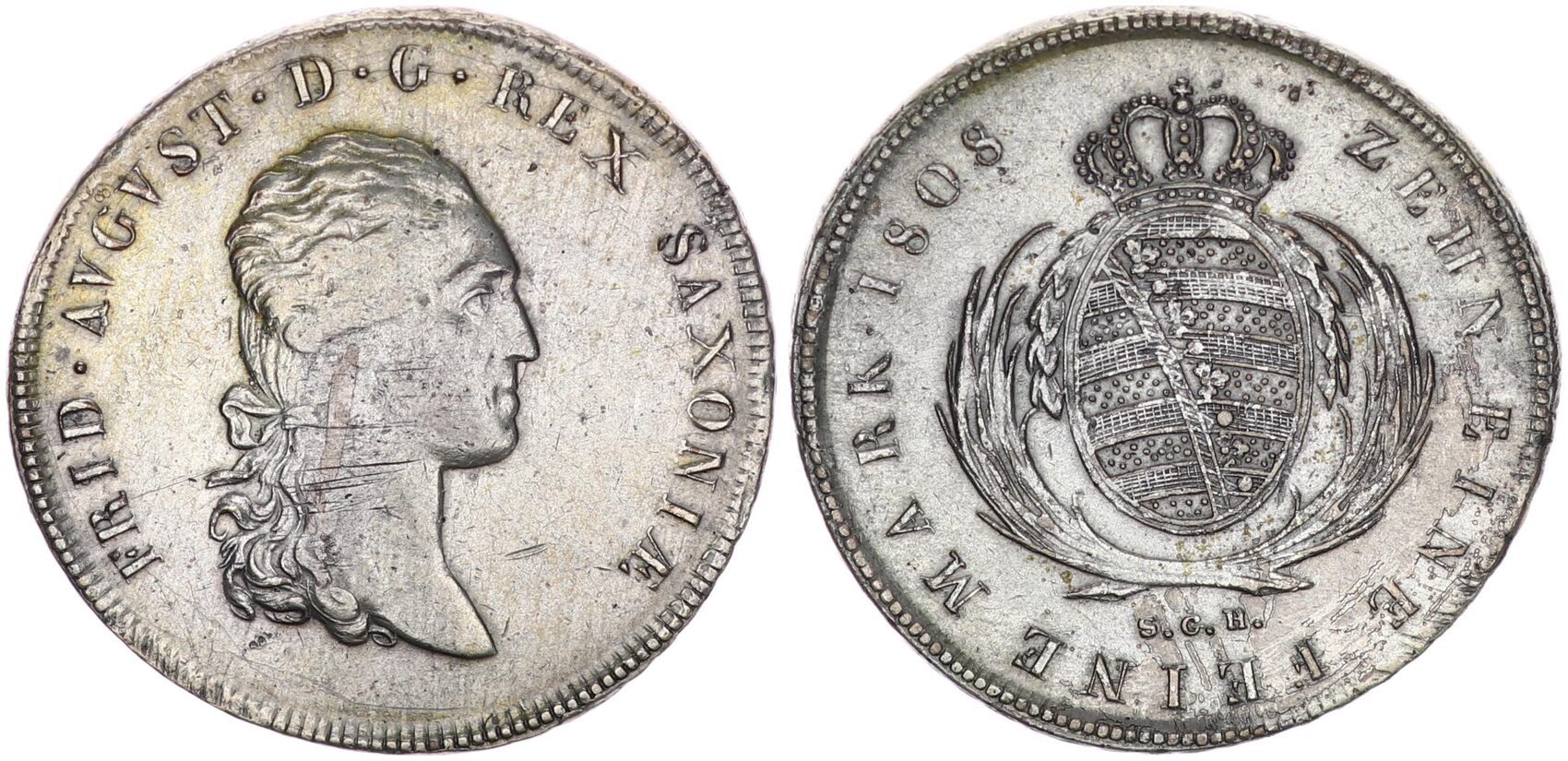 Sachsen - Albertinische Linie 1 Taler 1808 König Friedrich August VF-EF ...