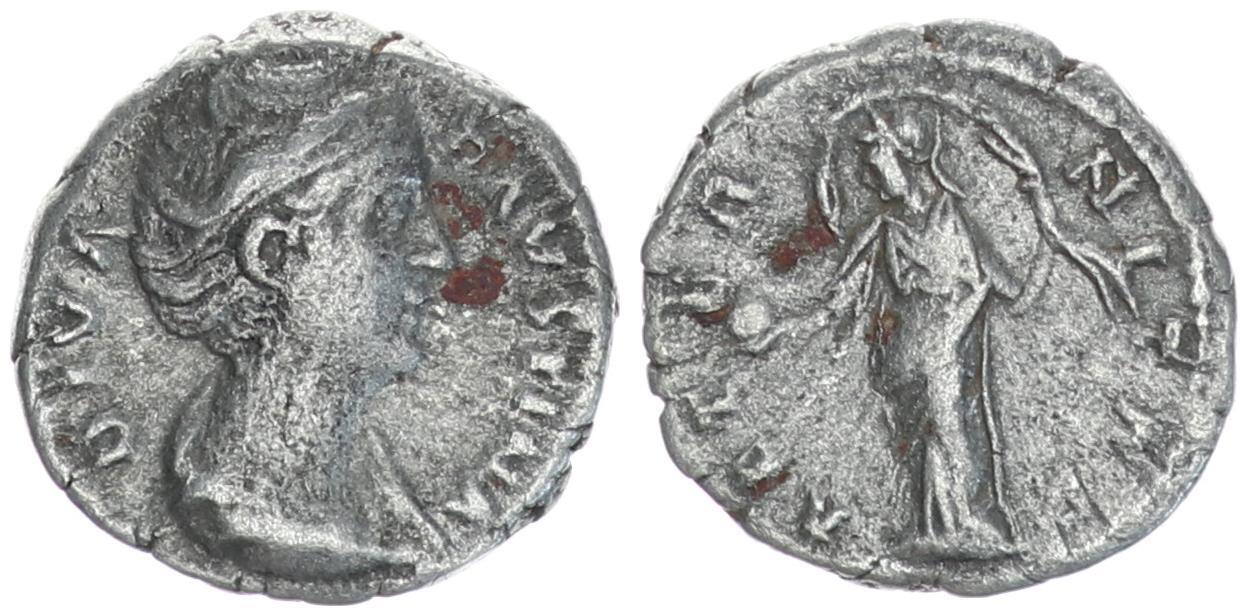 Antike - Römische Kaiserzeit 140 - 141 Denar Diva Faustina I - römisches Reich VF- | MA-Shops