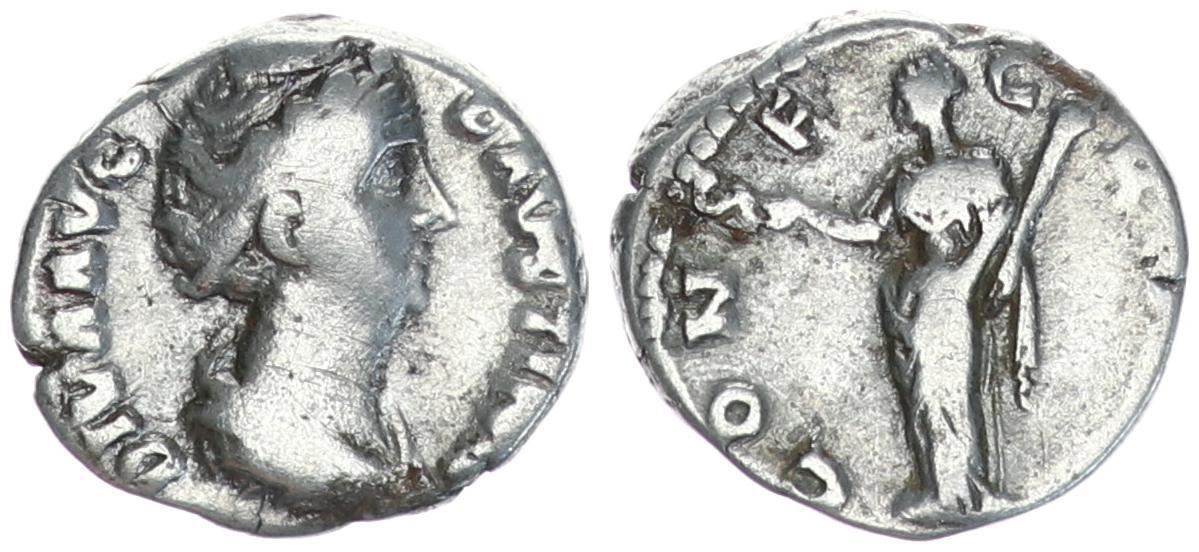 Antike - Römische Kaiserzeit 140 - 141 Denar Diva Faustina I - römisches Reich VF- | MA-Shops
