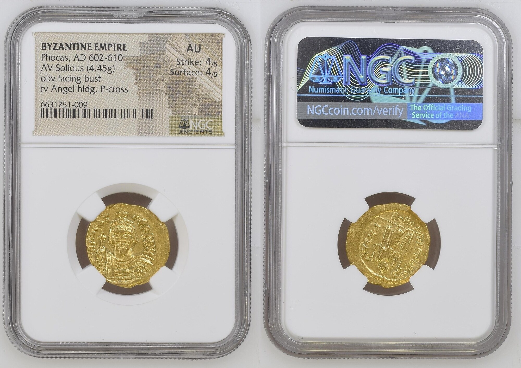 BYZANTINE EMPIRE Phocas, AD 602-610 AV Solidus Phokas 602-610 - Phocas ...