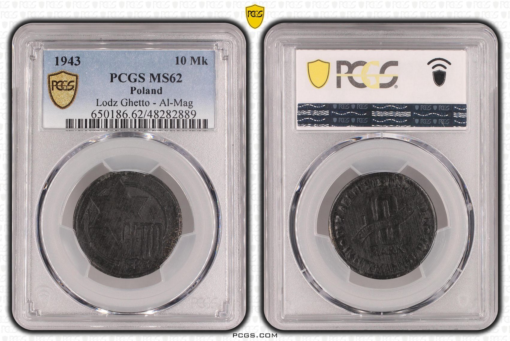 Poland 1943 10 Mk Lodz Ghetto - Al-Mag MS62 | MA-Shops